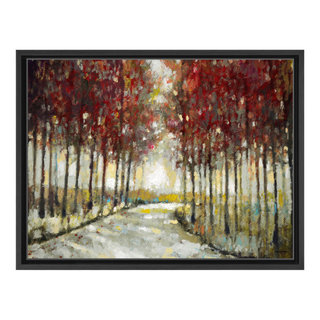 Autumn Morning Drive Framed Canvas Wall Art by Norman Wyatt Jr., 30"x20 ...