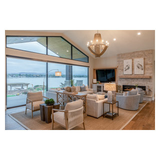 Horseshoe Lakehouse Renovation - Beach Style - Family Room - Denver ...