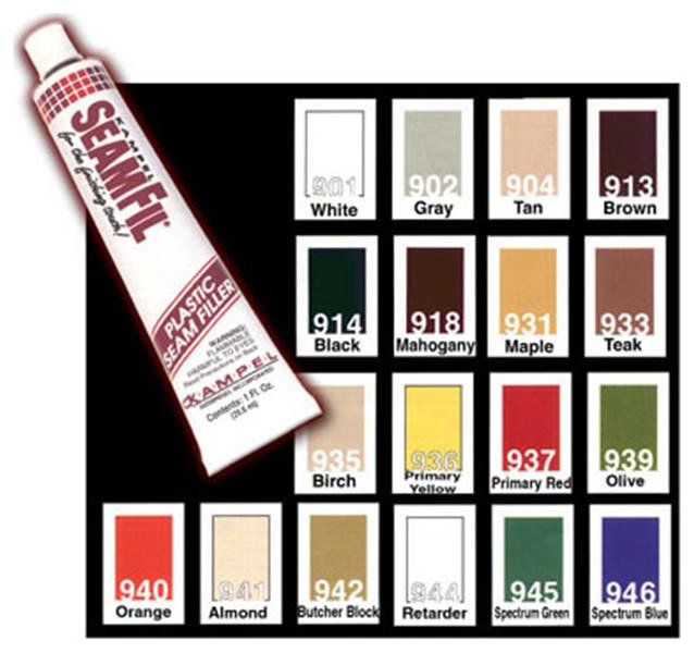 Dark Gray Seam-Fil 1 oz. Tube, 1 oz - Paint And Wall Covering Supplies ...