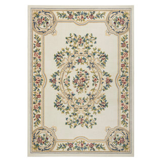 Nourison Aubusson ABS1 Area Rug, Ivory, 8'10" x 11'10" - Victorian ...