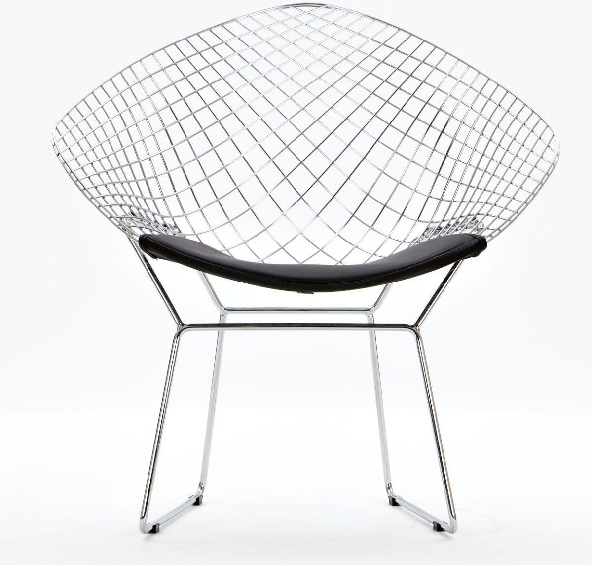 Diamond Lounge Chair- Chromed Steel Wire Frame Lounge Arm Chair ...