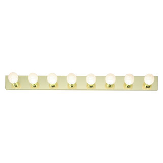 8 Light 48" Vanity Strip in Polished Brass - Contemporary - Bathroom ...