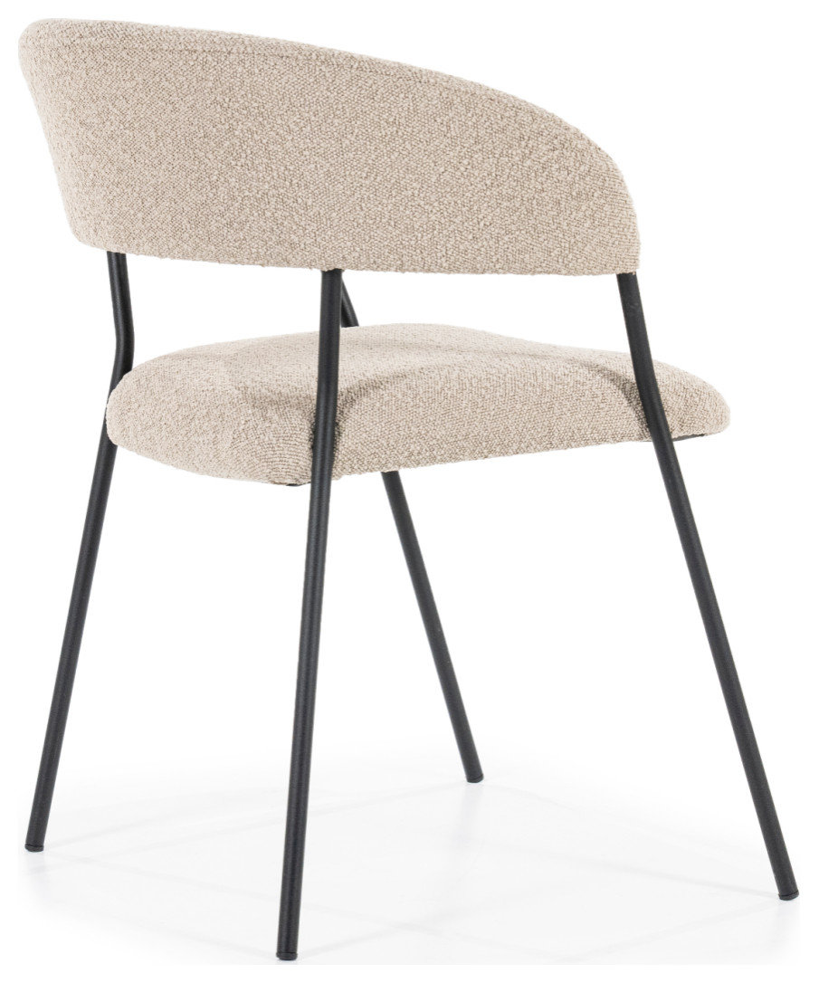 Upholstered Modern Dining Chair, Eleonora Luka - Transitional - Dining ...