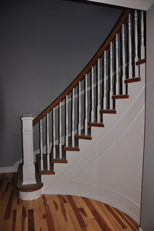 80s curved staircase updated | Houzz Forum