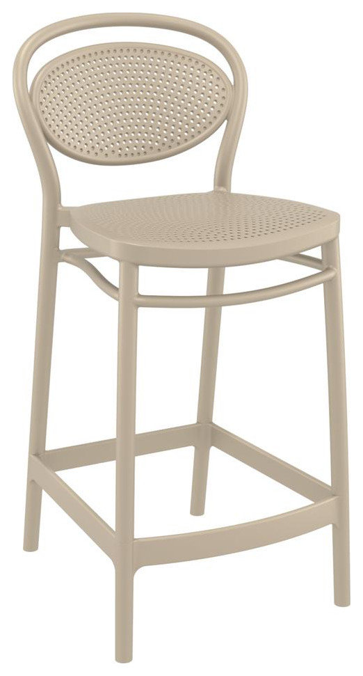 Marcel Counter Stool Taupe, Set of 2 - Contemporary - Outdoor Dining ...