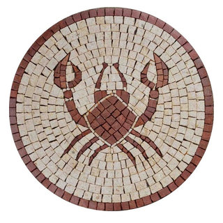 Cancer Horoscope Mosaic Handmade Art, 40" x 40" - Contemporary - Tile ...