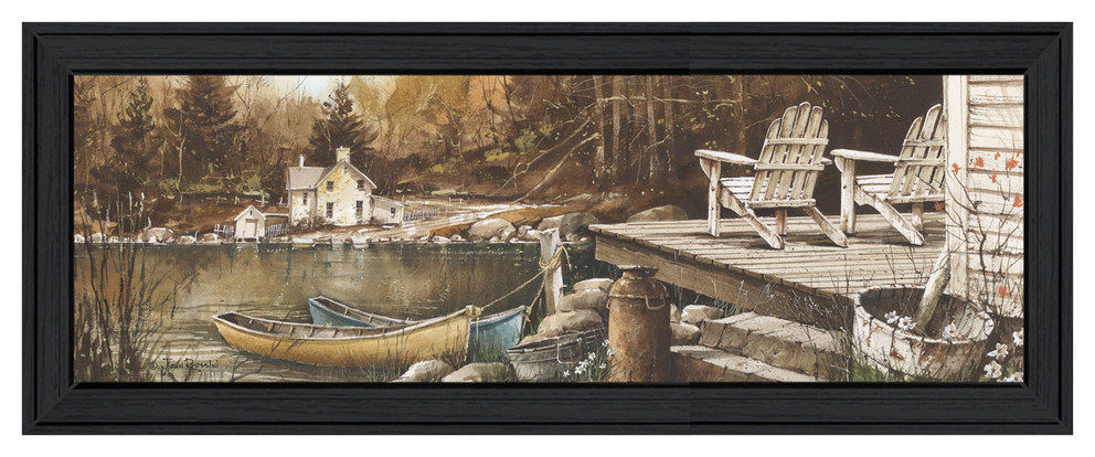 "Lounging" By John Rossini, Printed Wall Art, Ready To Hang, Black ...