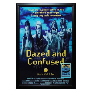 Dazed And Confused Signed Movie Poster, Custom Frame - Contemporary ...