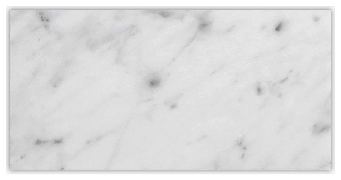 White Carrara Honed 6x12 Marble Tile, 6x12 - Traditional - Wall And ...