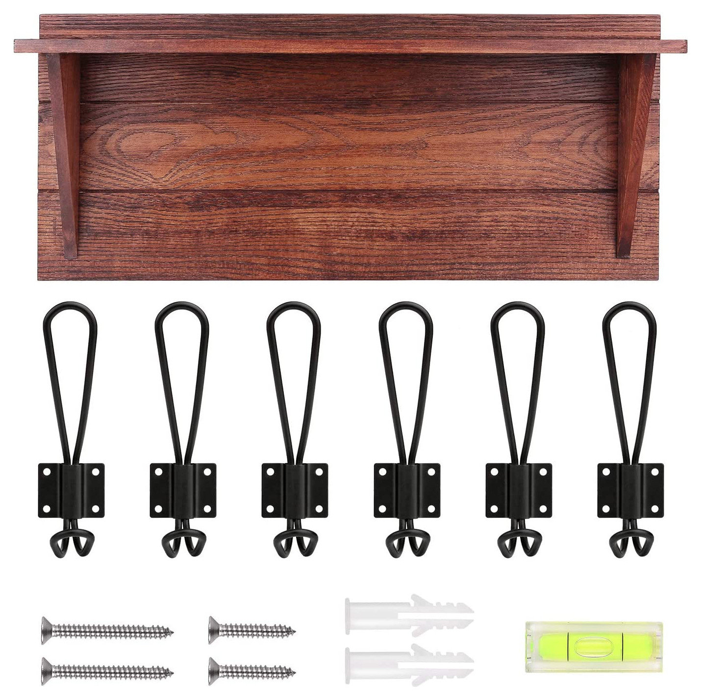 Rustic Coat Rack Wall Mounted with Shelf - Industrial - Hall Trees - by ...