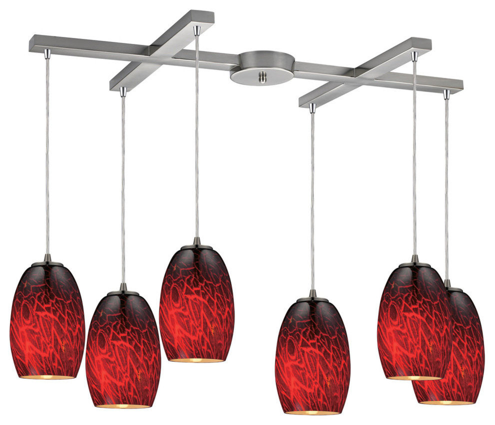 ELK Lighting Maui 6-Light Pendant - 10220/6FBR - Contemporary - Kitchen ...