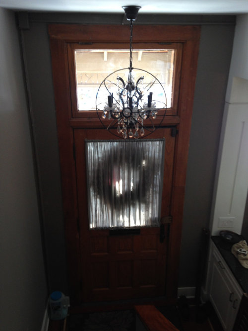 Small front door window, needs privacy treatment AND allow more light ...