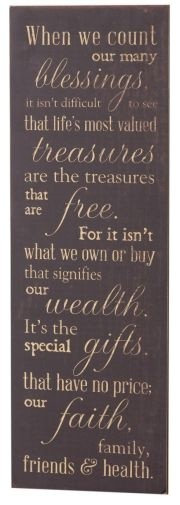 Your Heart's Delight Count Our Blessings Wooden Sign - Contemporary ...