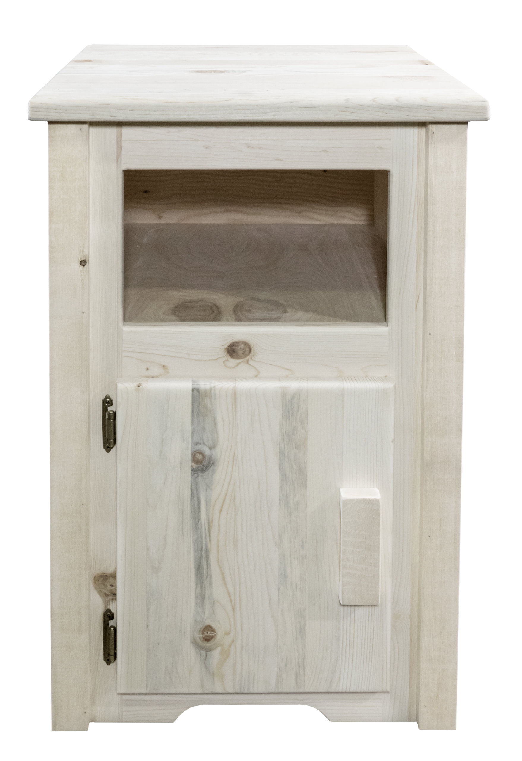 Homestead End Table with Door, Left Hinged, Ready to Finish - Rustic ...