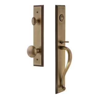 Carre' 1-Piece Handleset, S Grip and Fifth Avenue Knob, 2.75" Backset ...