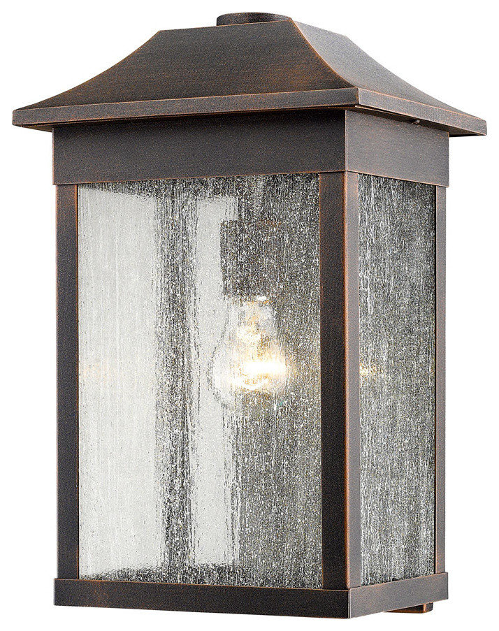 Morgan 1-Light Brown & Rust Outdoor Light - Transitional - Outdoor Wall ...