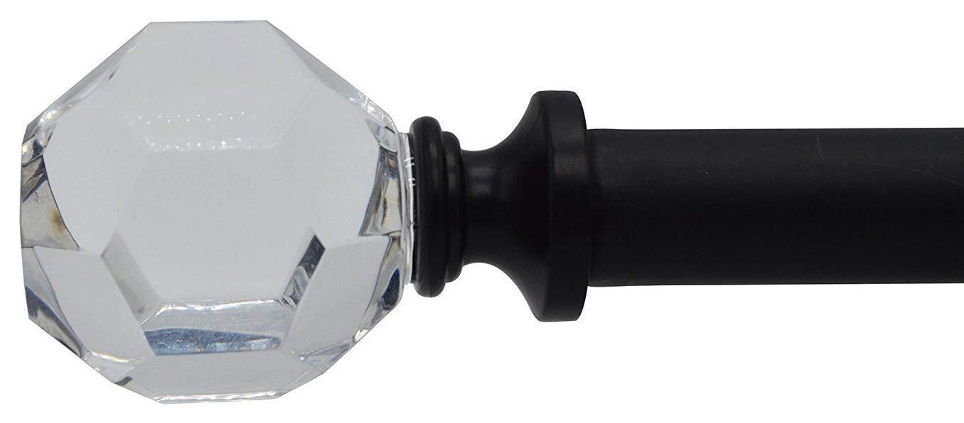 Decorative Cut Crystal Curtain Rod, 84"-120" - Traditional - Curtain ...