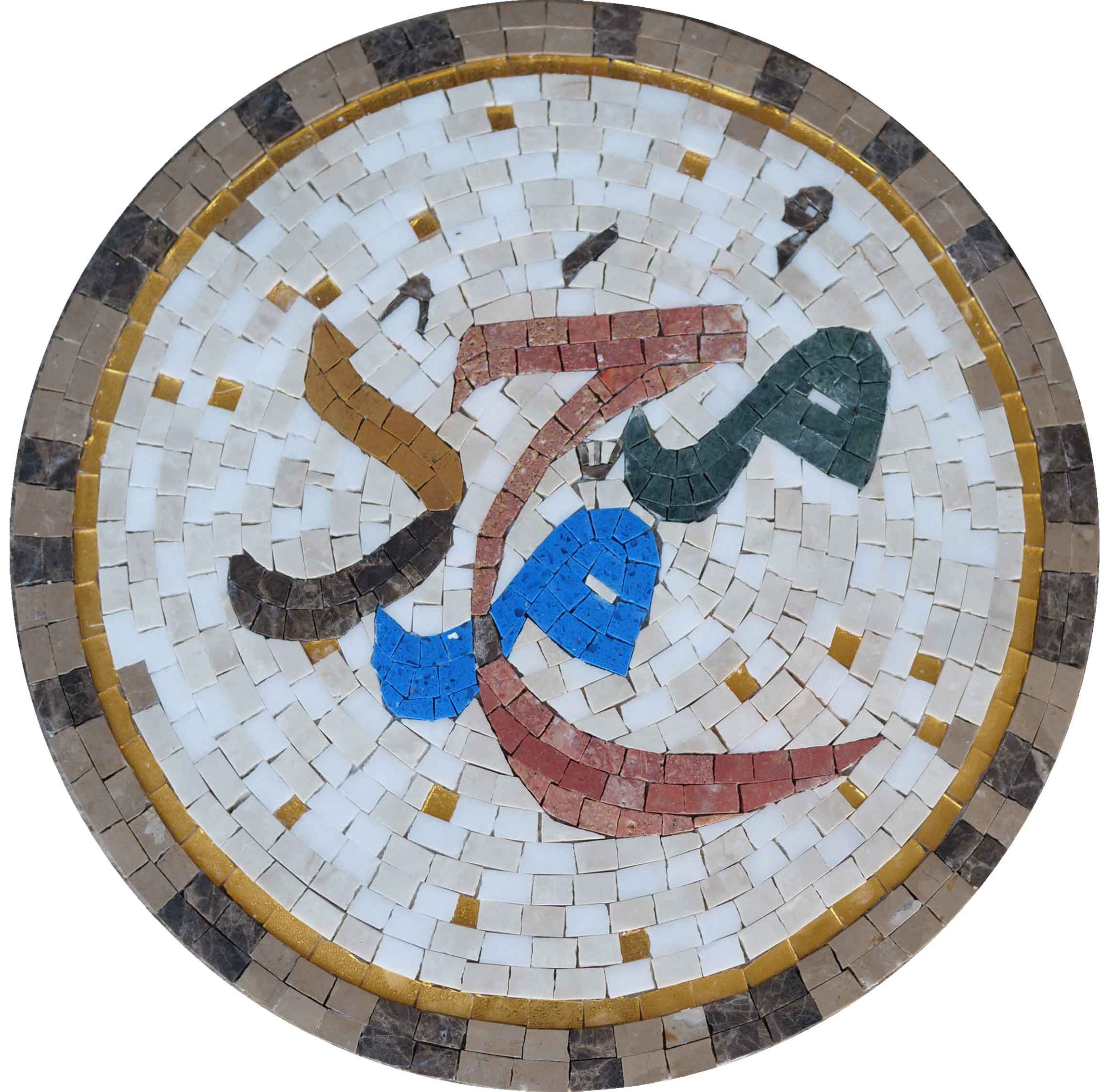 Religious Art Mosaic - Muhammad Calligraphy, 48" x 48" - Contemporary ...