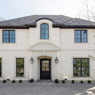 75 Beautiful White Stone Exterior Home Pictures & Ideas | Houzz