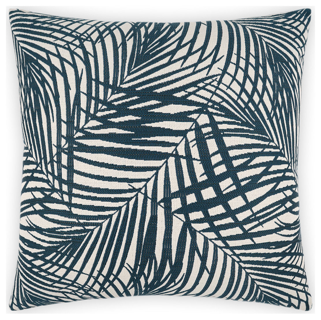 Outdoor Prudy Pillow - Blue, 22" x 22" - Tropical - Outdoor Cushions ...
