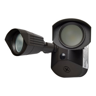 LED Dual Head Security Light, Bronze - Transitional - Outdoor Flood And ...