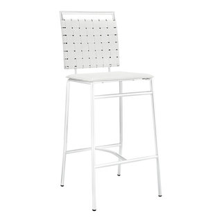 Modern White Fuse Bar Stool, 19"Lx18"Wx42.5"H - Contemporary - Bar ...