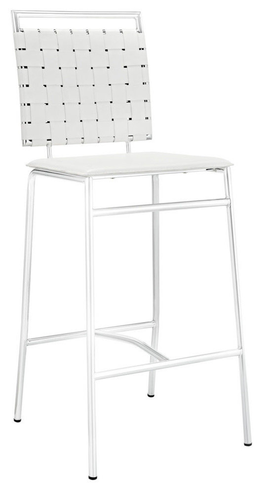 Modern White Fuse Bar Stool, 19"Lx18"Wx42.5"H - Contemporary - Bar ...