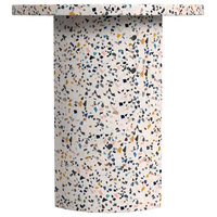 Siesta Outdoor Terrazzo Round Side Table - Contemporary - Outdoor Side ...