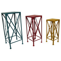 Decorative Metal Nesting Plant Stands, Set of 3 - Contemporary ...