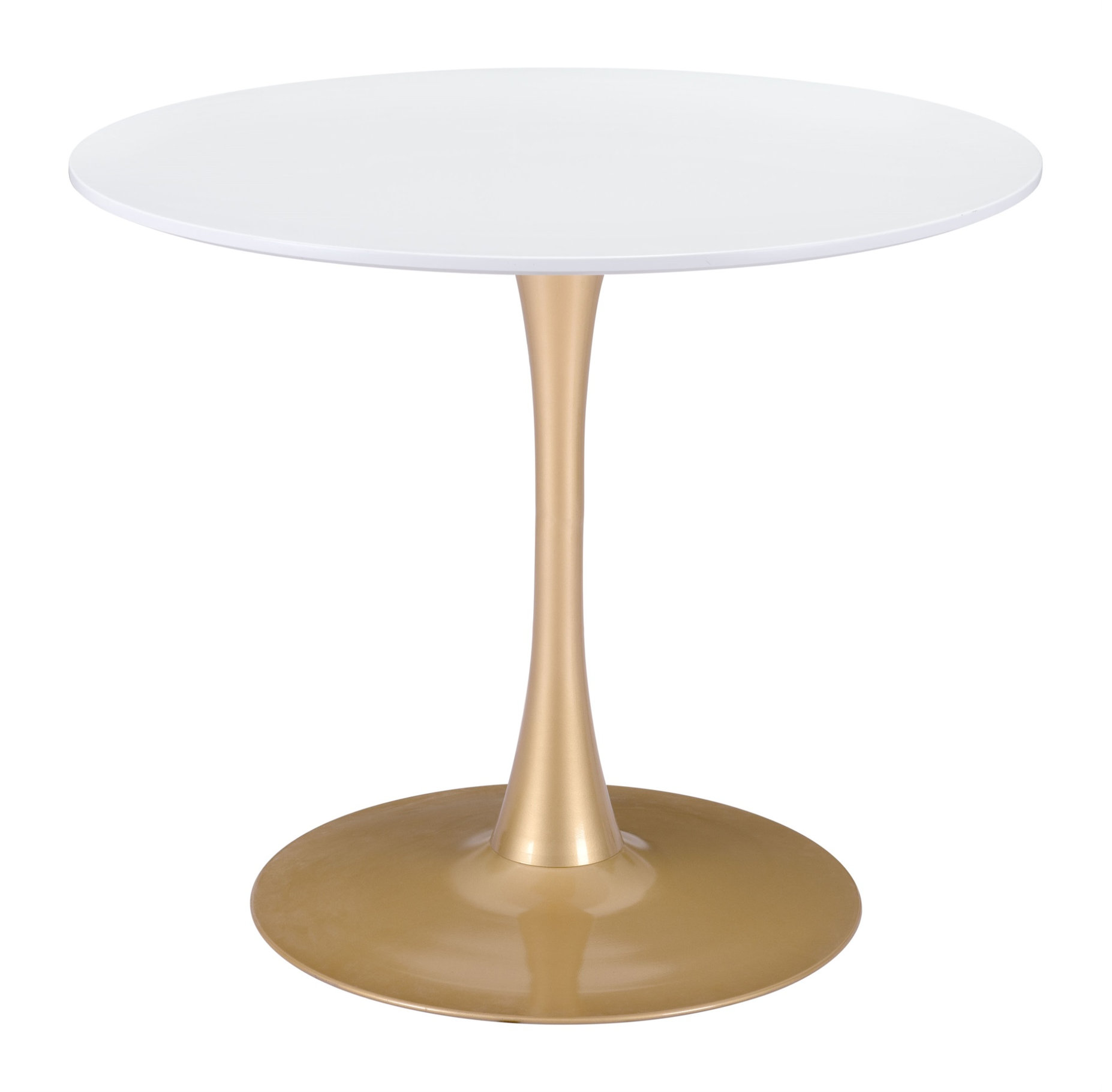 Opus Dining Table White and Gold - Midcentury - Dining Tables - by ...