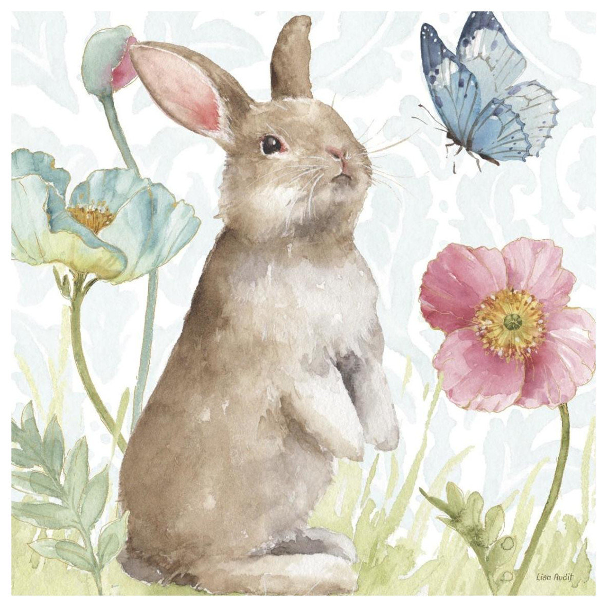 "Spring Softies Bunnies II" Digital Paper Print by Lisa Audit, 20"x20 ...