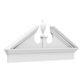 Acorn Architectural Grade PVC Pediment, 52"W x 19-7/8"H x 2-3/4"P ...