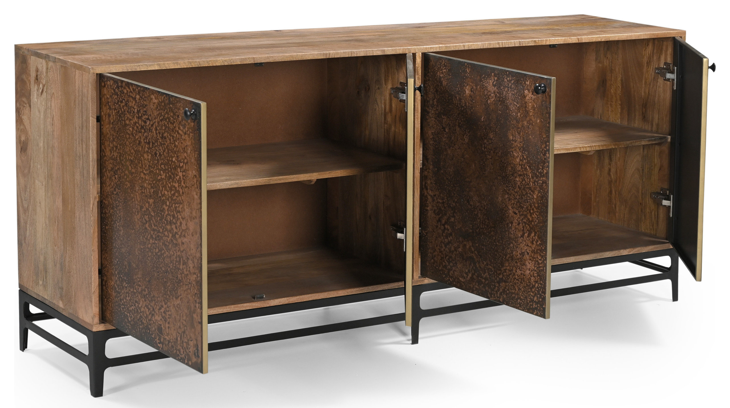 Balthazar Sideboard with Contemporary Multi-colored Dark Copper Tone ...