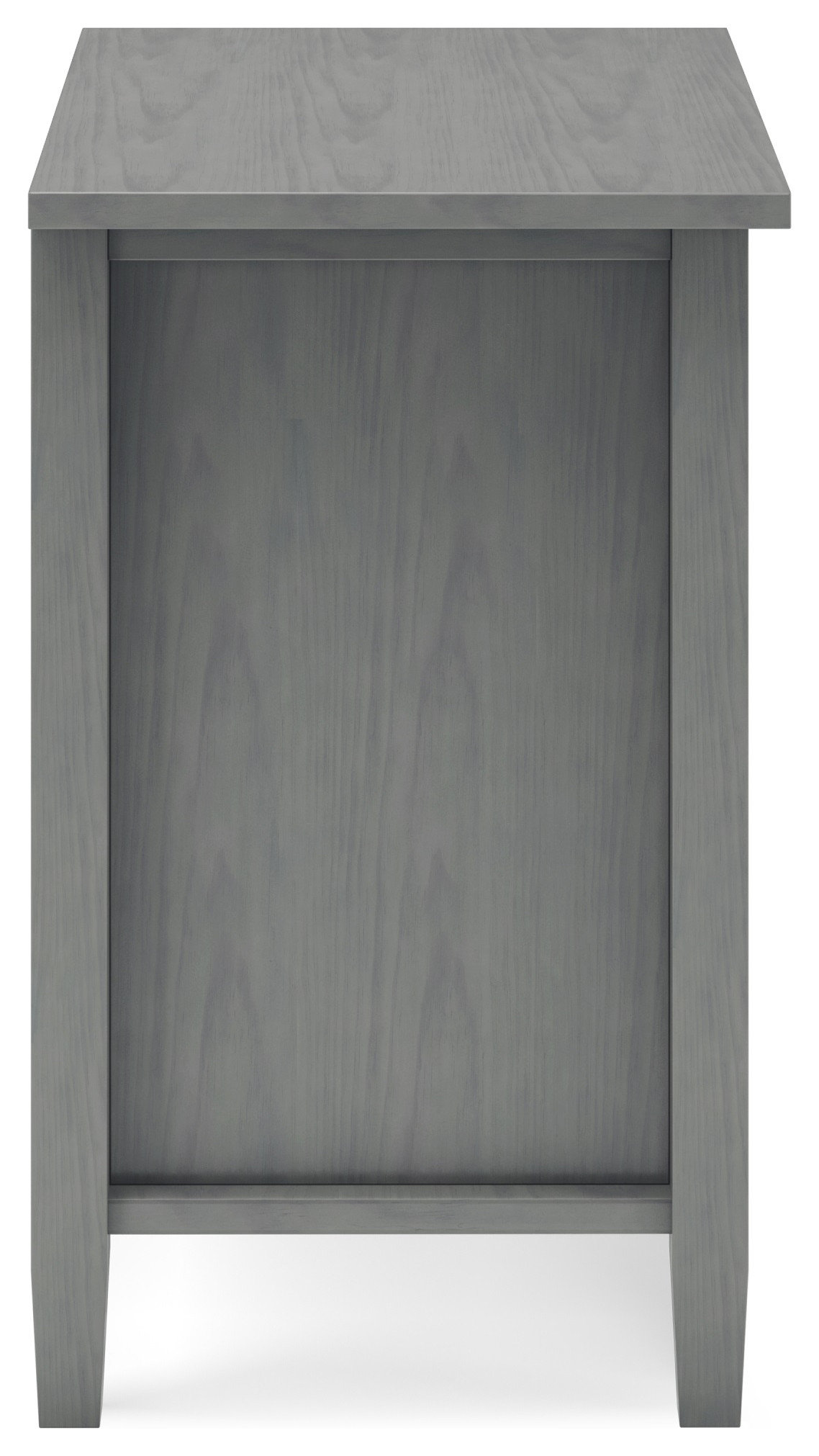 Warm Shaker Solid Wood Bedside Table, Fog Gray - Transitional ...