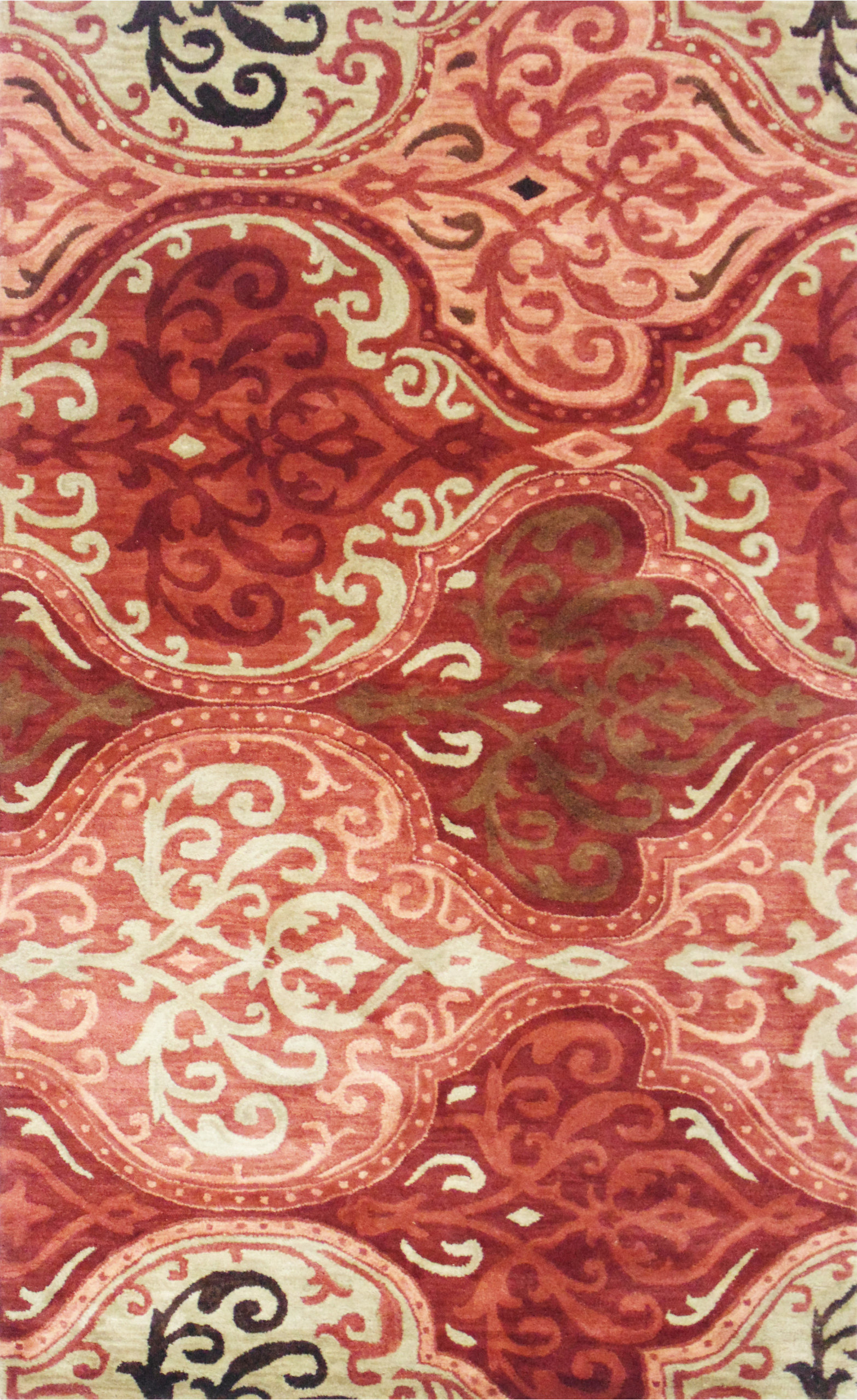 Bali Wine Red Rug Handtufted With New Zealand Wool, 5 X 8 ...