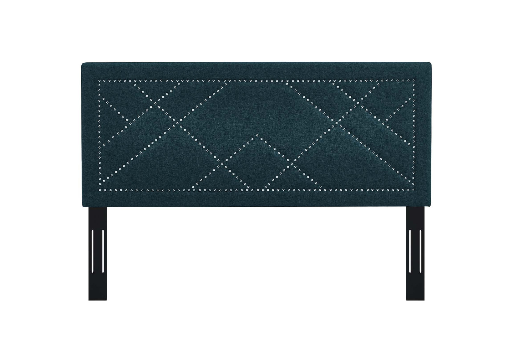 Azure Reese Nailhead Full / Queen Upholstered Linen Fabric Headboard ...