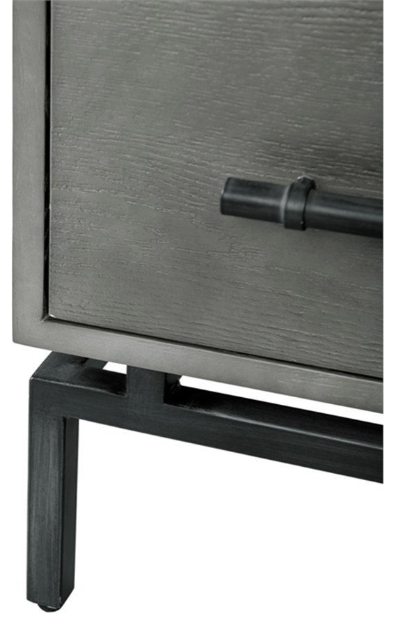 Tommy Hilfiger Ascher Bedside Table in Nantucket Gray - Industrial ...