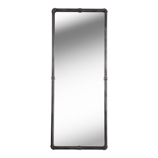 Steam Fitter Tall Mirror, Vintage Metal, Rustic, 60" Height, 24" Width ...