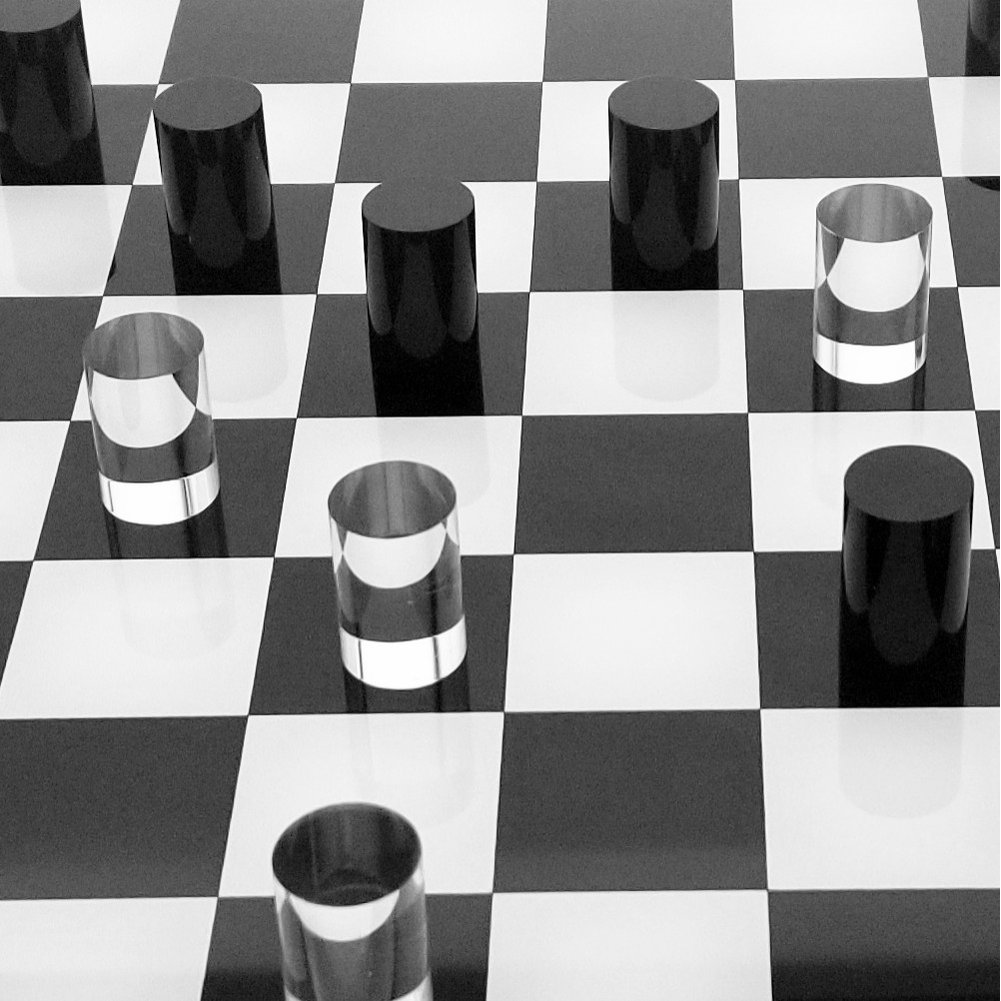 OnDisplay 3D Luxe Acrylic Checkers Set - Luxury Laser Cut Checkers ...