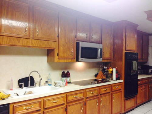 Outdated kitchen cabinets