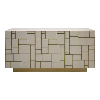 Modrest Auer Mid-Century Modern Cream Ash + Gold Buffet - Contemporary ...