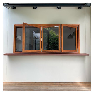 Timber Bifold Servery Window - Contemporary - Exterior - Gold Coast ...