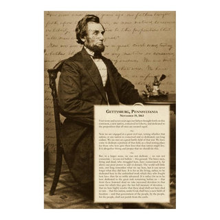 "Abraham Lincoln - Gettysburg Address" Digital Paper Print by BG.Studio ...