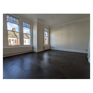 Rich, dark, Jacobean oak in an herringbone parquet layout | Balham SW17 ...