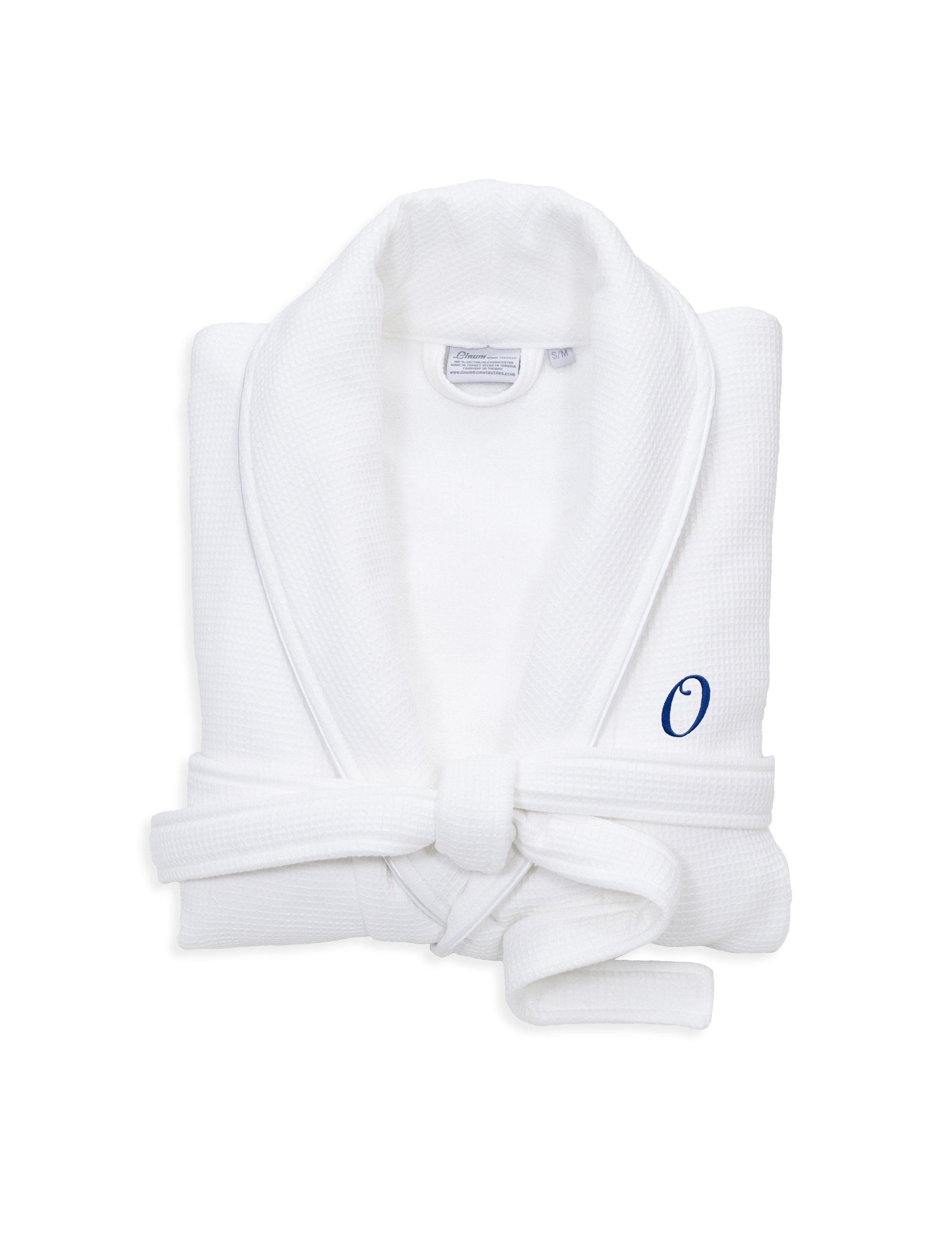 100% Turkish Cotton Waffle Terry White Robe, Large/Xlarge ...