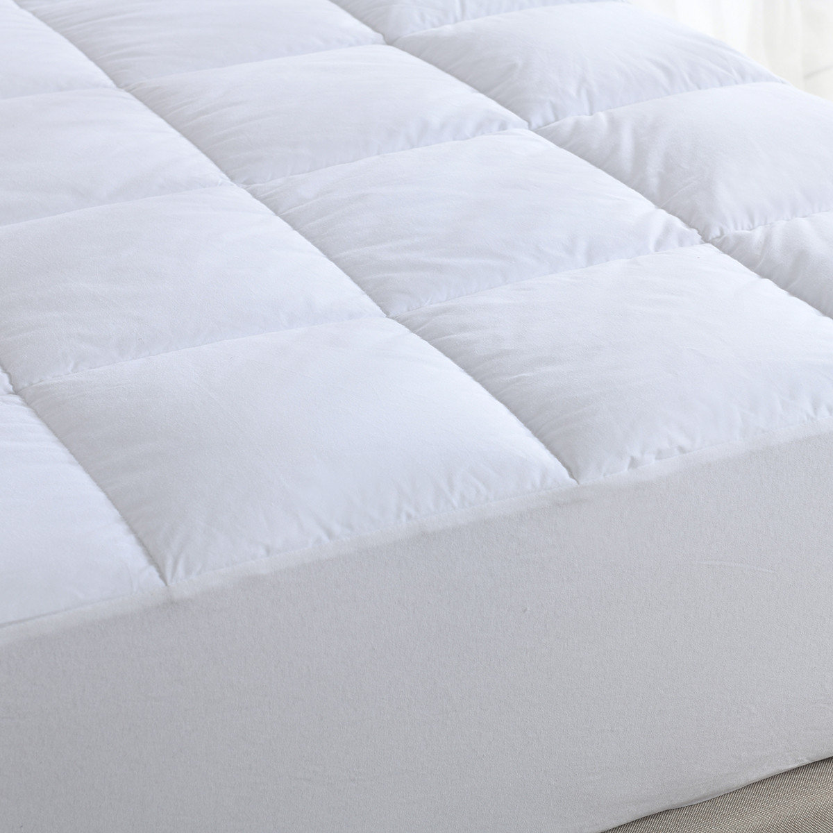 Eco Life 100% Cotton Plush Soft Eco-Friendly Bio Fill Mattress Pad ...