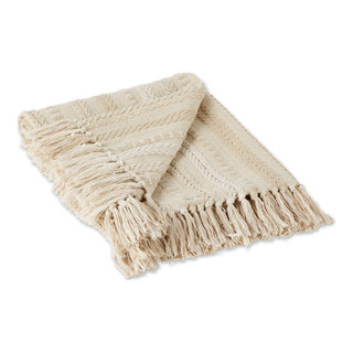 Vintage Linen Braided Stripe Throw - Scandinavian - Throws - by ...