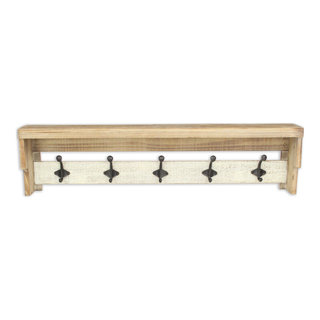 Truss Modern Farm Style 5 Hook Coat Hanger - Farmhouse - Wall Hooks ...