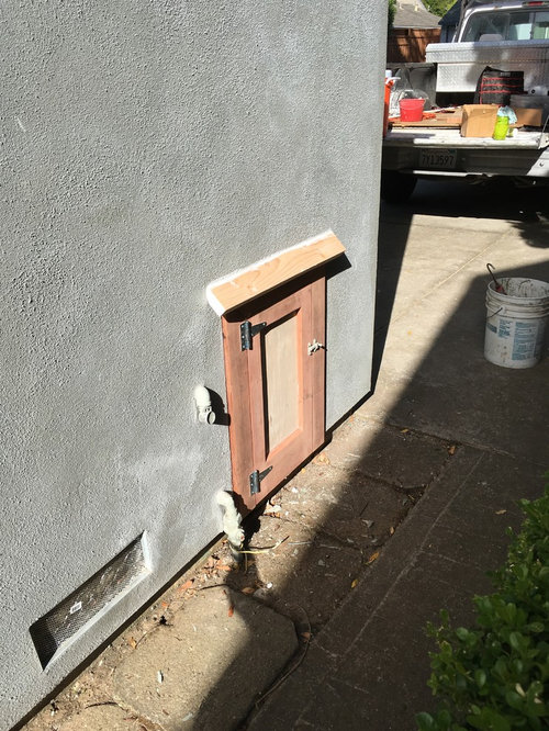 Gas meter door