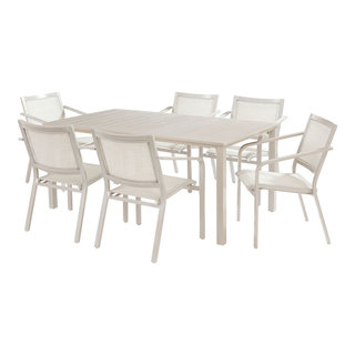 Hanover MORDN7PC Morrison (7) Piece Aluminum Framed PVC Outdoor ...